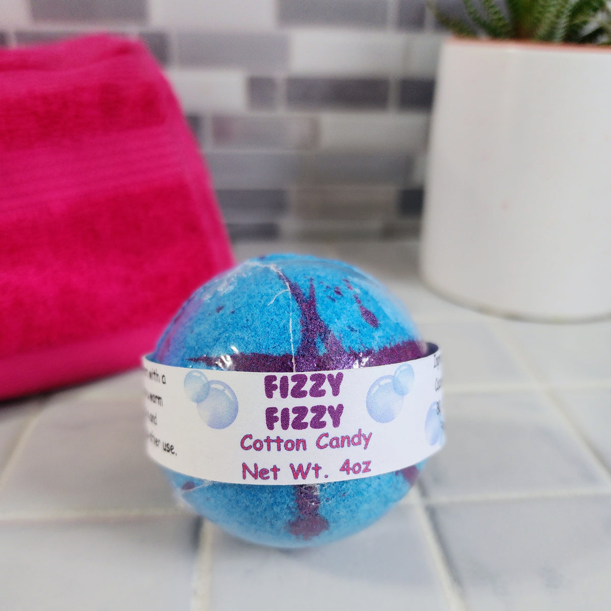 Cotton Candy Round Bath Bomb – Fizzy Fizzy